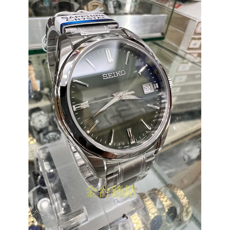 【金台鐘錶】SEIKO精工(男錶)SUR527P1(綠面) 40mm(時尚簡約)(藍寶石水晶鏡面)防水100米 | 蝦皮購物