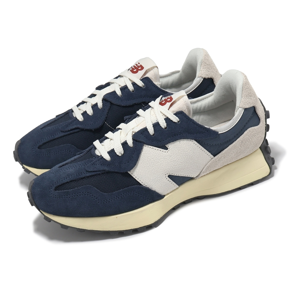 New Balance 休閒鞋 男女鞋 麂皮 327系列 情侶鞋 穿搭 復古鞋 深藍 U327WRJ | 蝦皮購物