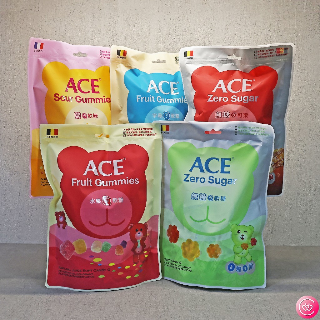 ACE Q軟糖 無糖240g/水果240g/字母240g/可樂220g/酸熊220g | 蝦皮購物