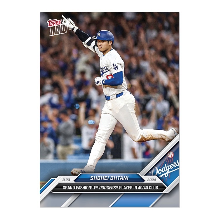 【肥九郎現貨】Topps Now 洛杉磯道奇 投打二刀流 大谷翔平 MLB 40轟40盜 隊史史上第一人 紀念棒球卡普卡 | 蝦皮購物