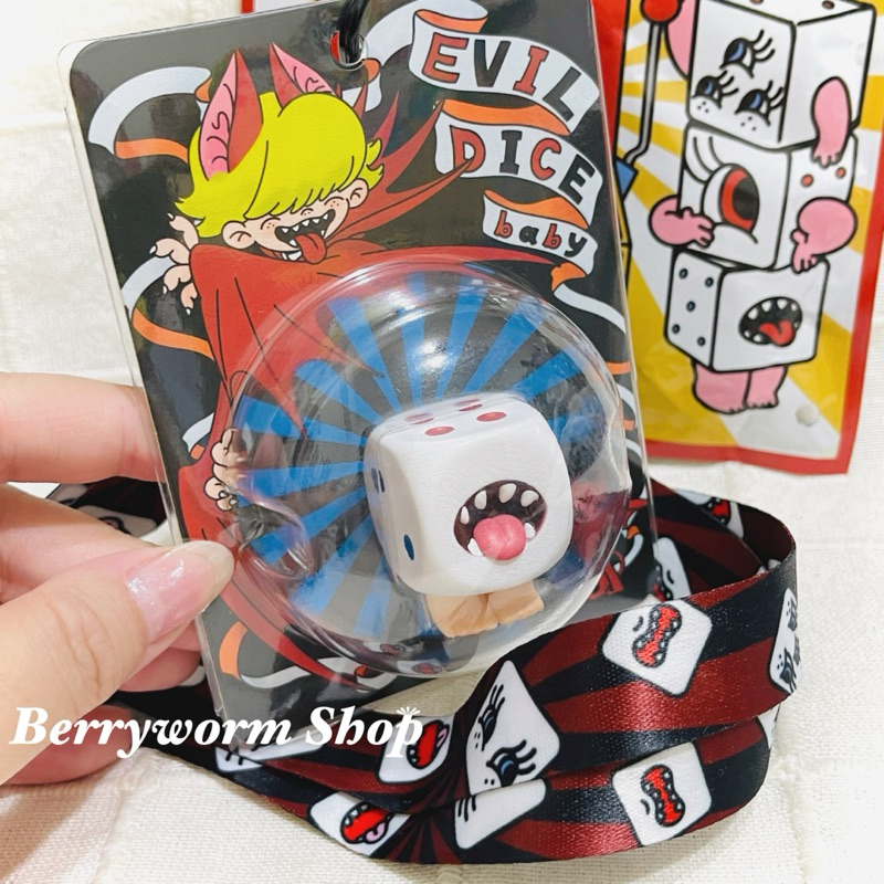 全新 正版現貨 Paws Abao Evil Dice Baby 怪獸 小骰子啃啃 盲袋 確認款 舌頭 迷你吊卡 附掛帶 | 蝦皮購物