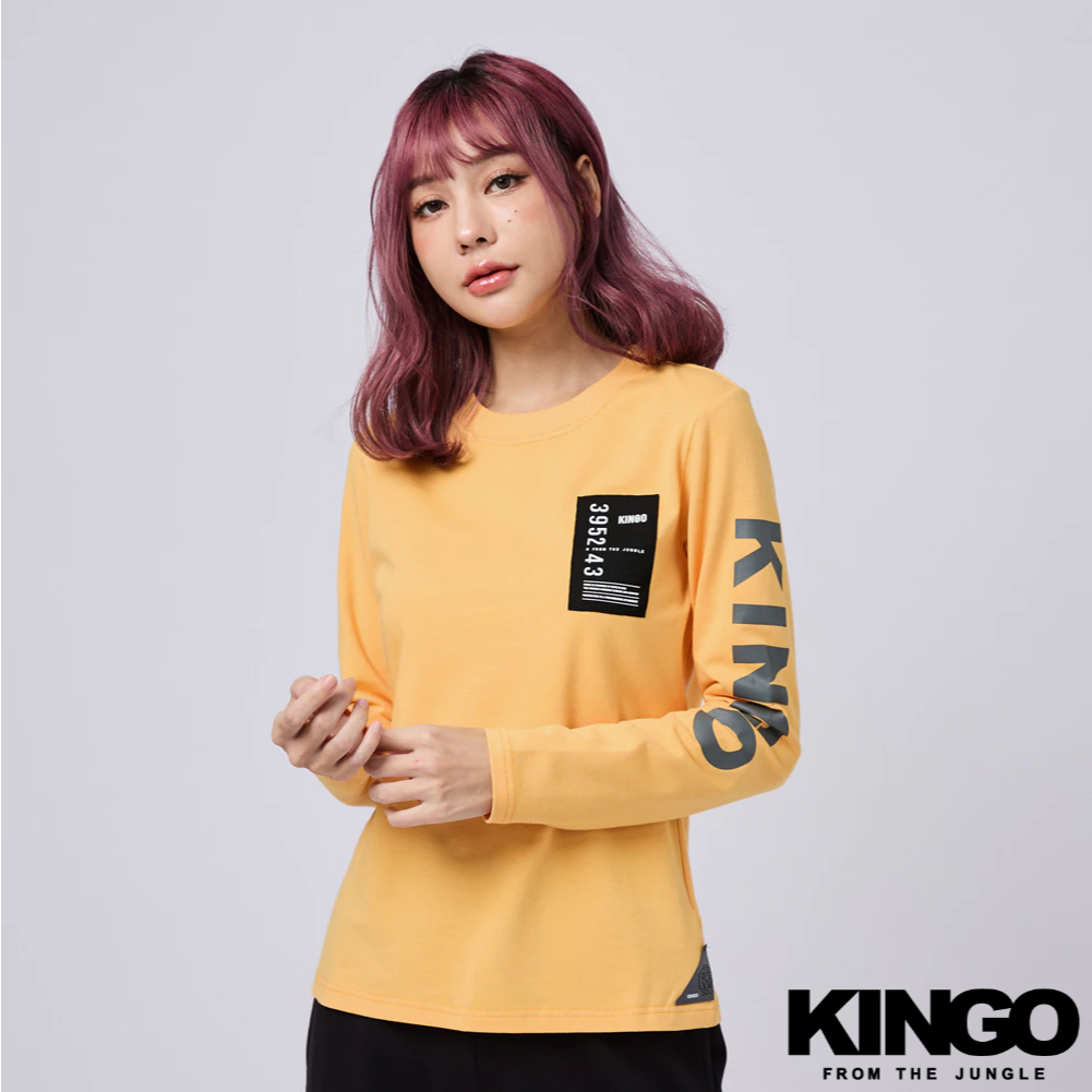KINGO女款｜芥末黃印花圓領T 322115 | 官方直營 | 蝦皮購物