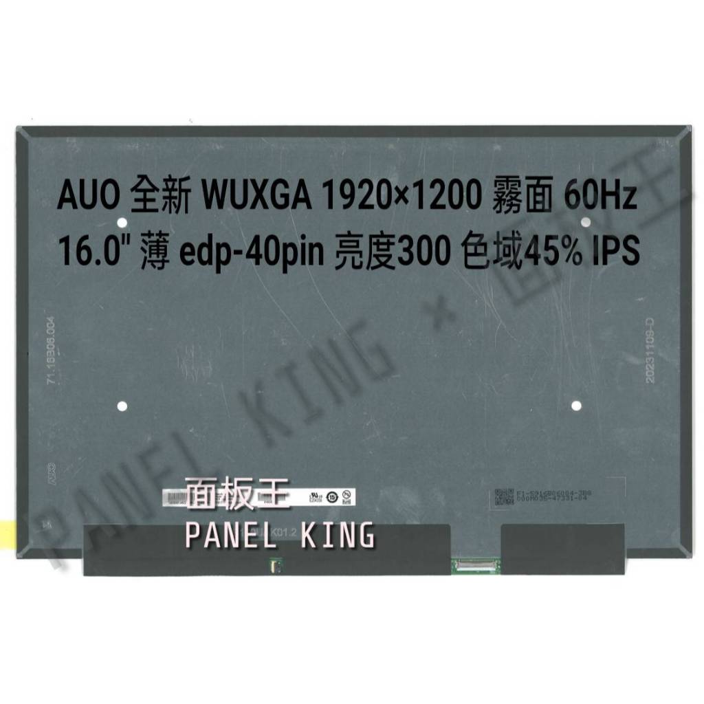 【面板王 x Panel King】B160UAN03.2-BA全新A+規 WUXGA 亮度300 色域45% IPS | 蝦皮購物
