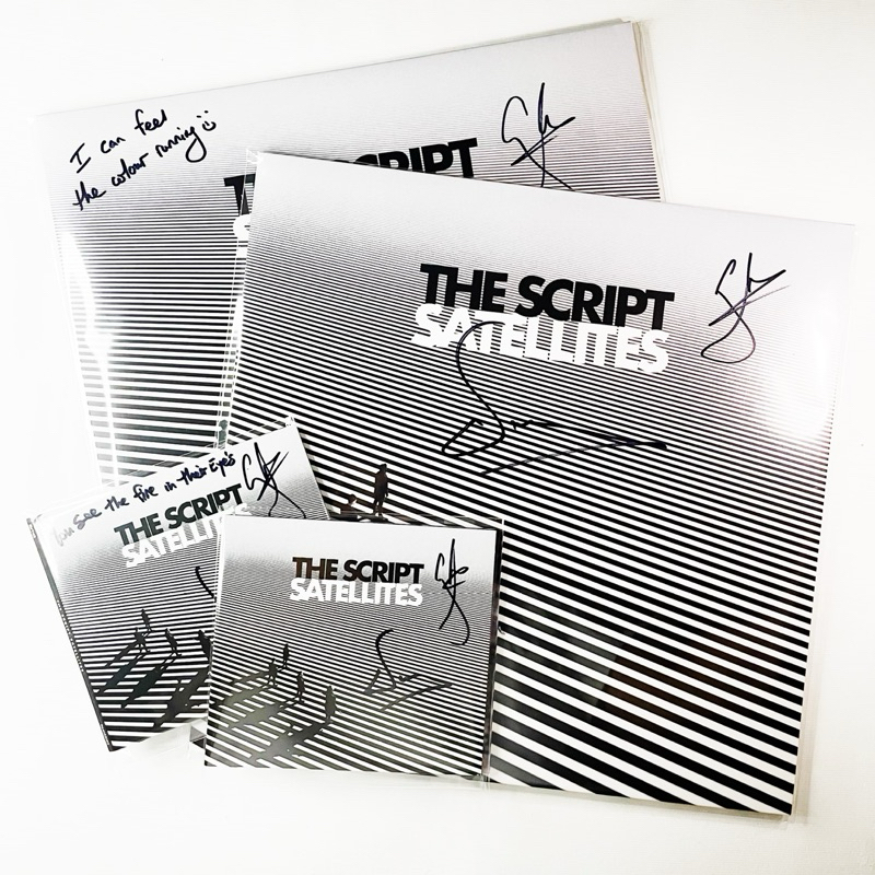 【英國極稀有親簽白膠CD現貨】The Script Satellites 黑膠 簽名 專輯 彩膠 手創樂團 | 蝦皮購物