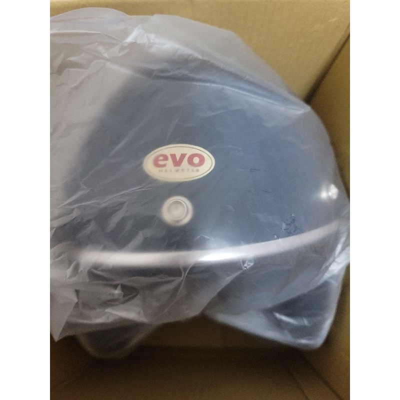 evo 智同 石墨藍 XL CA312 復古安全帽 復古帽 銀邊 內鏡 全可拆洗 全新 | 蝦皮購物