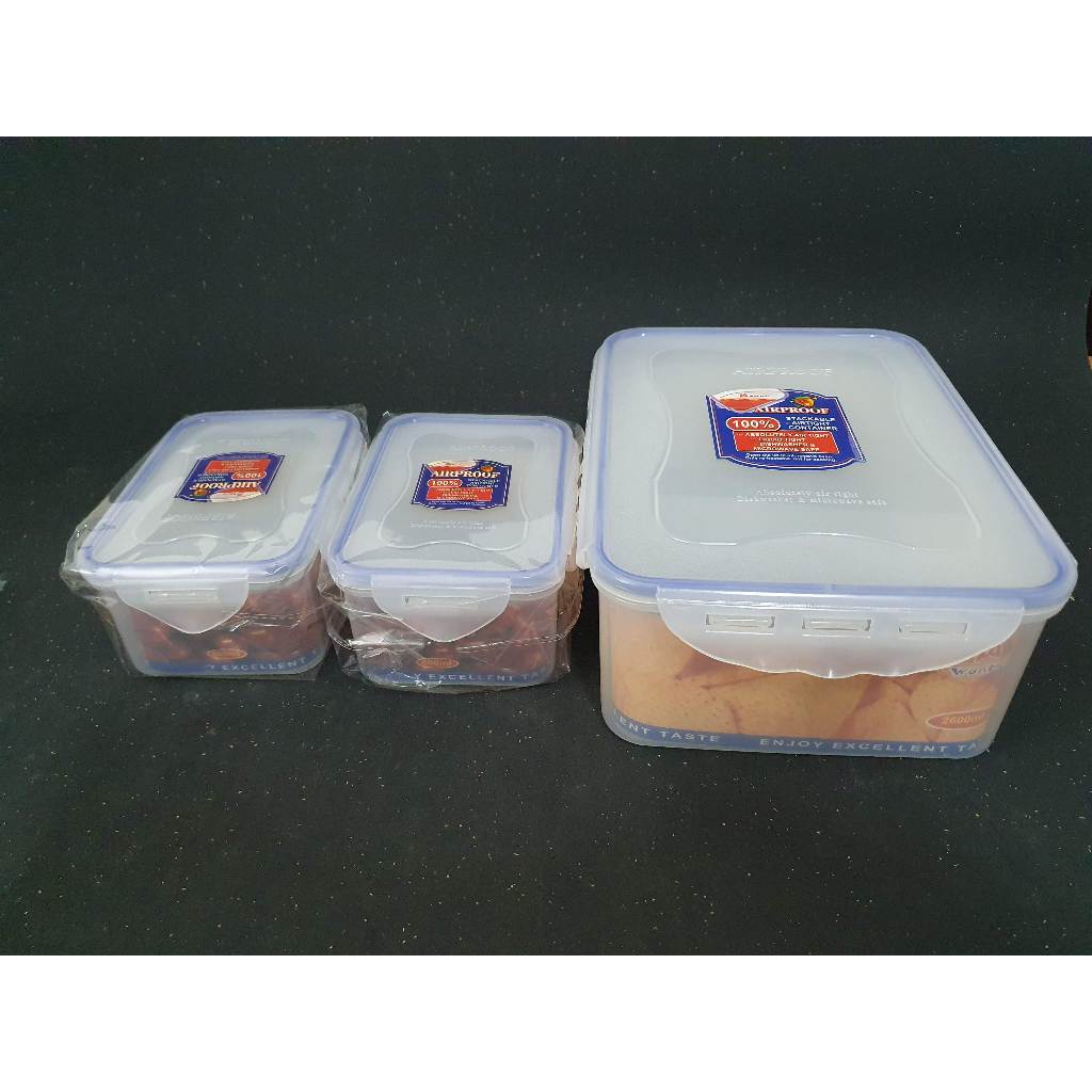 韓國AIRPROOF 保鮮盒 一組 1大2小(耐熱120度 耐冷-20度) | 蝦皮購物