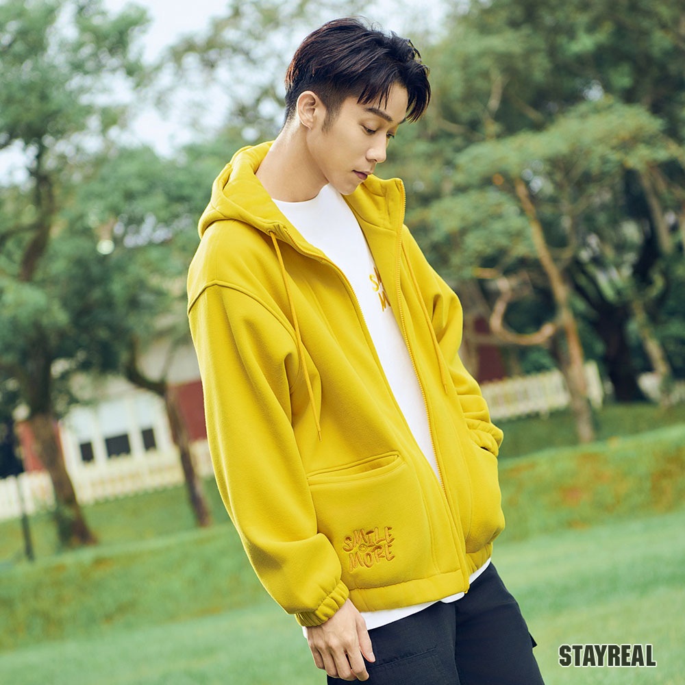 STAYREAL SMILE笑臉口袋拉鏈帽夾 | 蝦皮購物