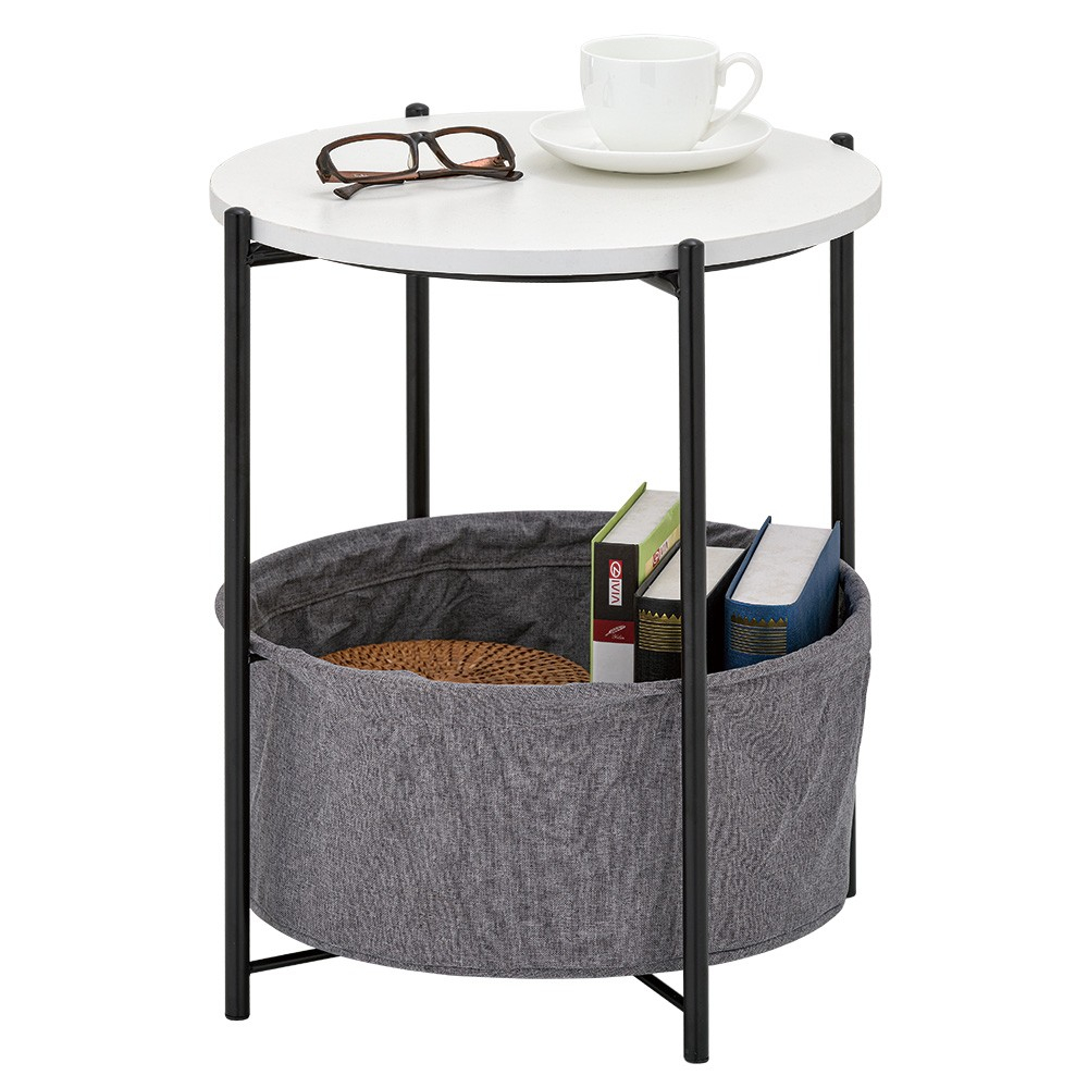 ikloo可拆式收納圓形托盤桌/茶几桌/附籃 收納籃 小茶几 小桌子 小圓桌TBF43 免運 1入 方陣收納 | 蝦皮購物