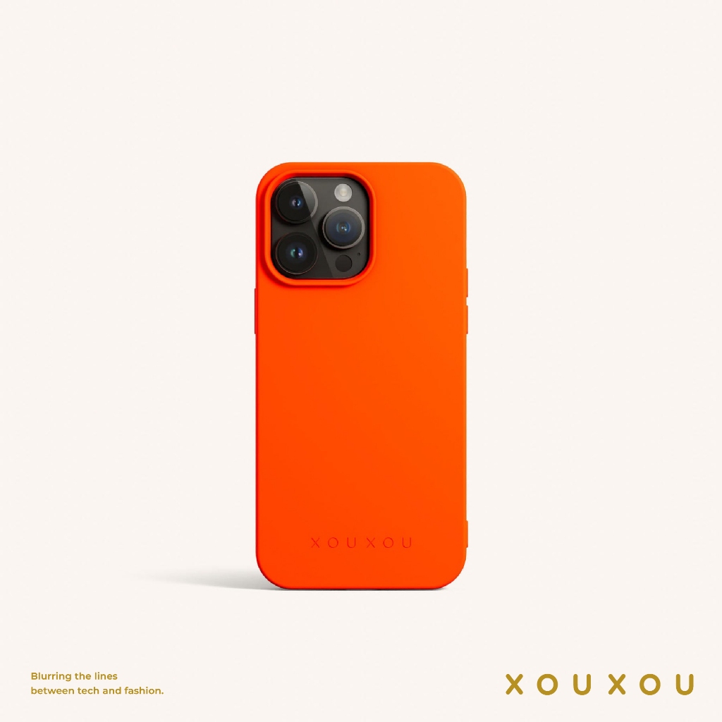 XOUXOU / FARBE 經典款手機殼-霓虹橘NEON ORANGE | 蝦皮購物
