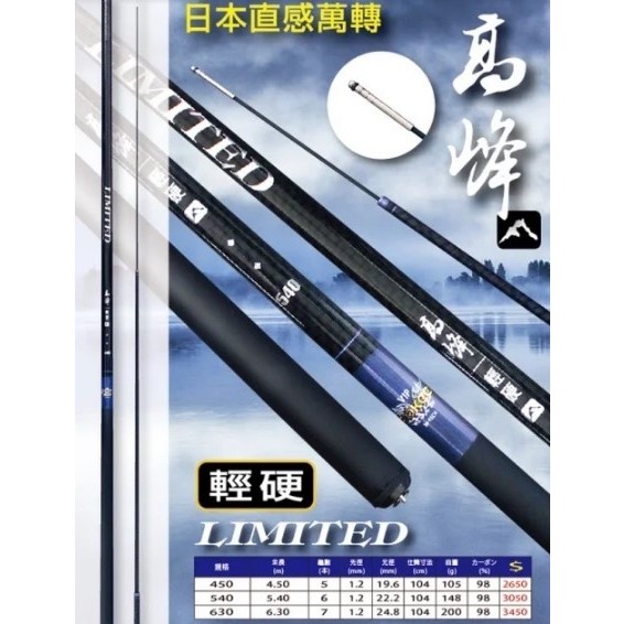 百有釣具 太平洋POKEE 高峰輕硬手竿 450/540/610 ~約3-4號 搭配質感萬轉 | 蝦皮購物