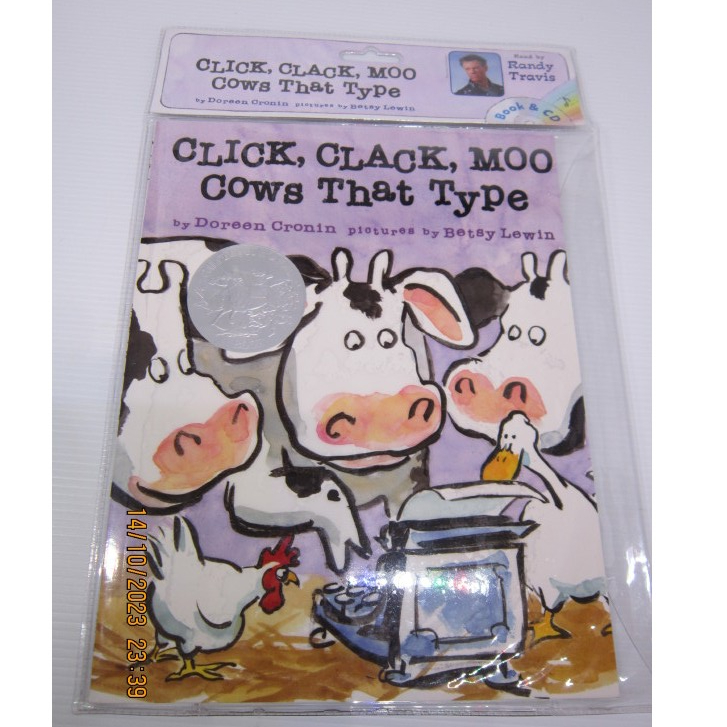 「二手書」(附CD) Click Clack Moo Cows That Type 英文繪本 Doreen Cronin | 蝦皮購物
