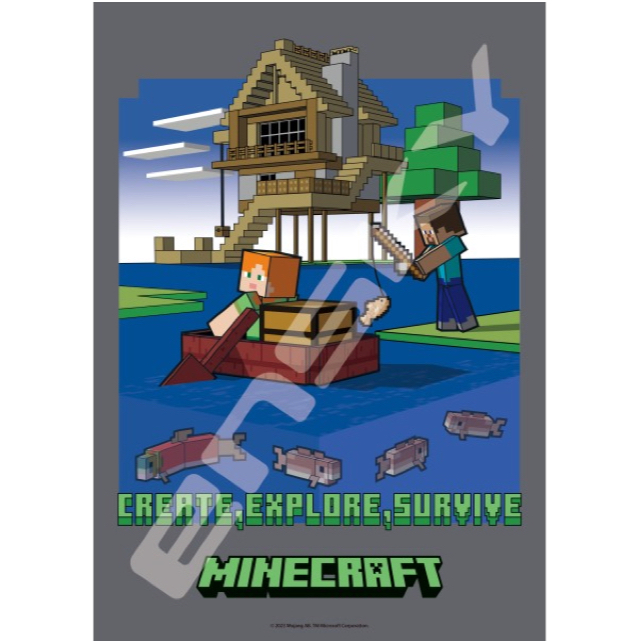 【小巷】MINECRAFT Gone Fishing (Ensky, 208片, 208-124, 日本拼圖) | 蝦皮購物