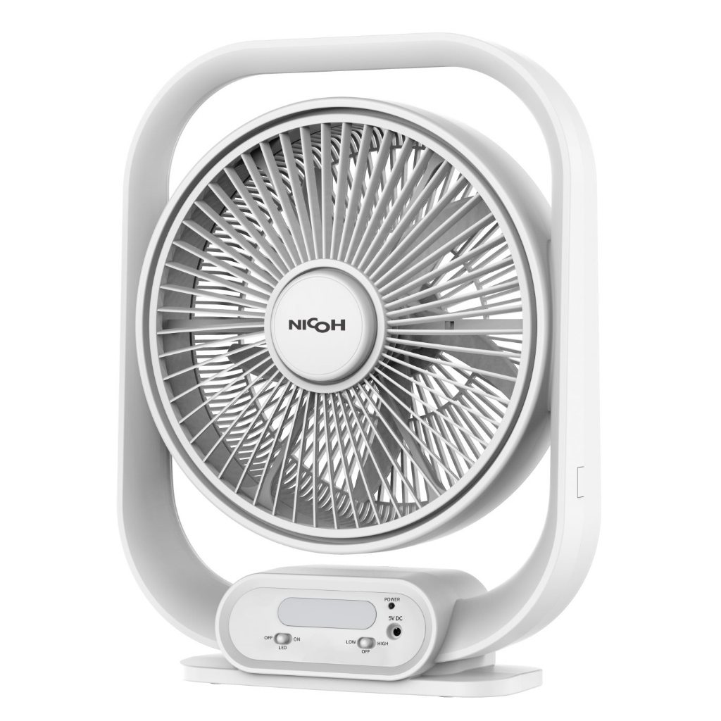 【NICOH】 12吋 DC無線節能風扇 NDC-F12W(USB供電) DC扇 小風扇 LED照明 桌扇 露營風扇 | 蝦皮購物