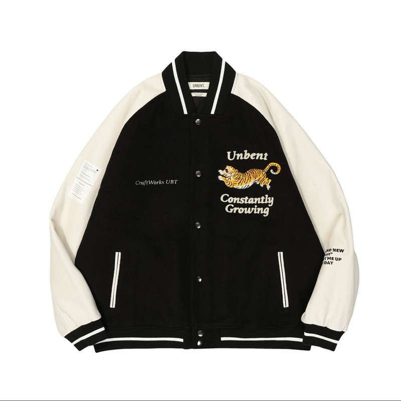 nnmstore】🚩UNBENT 23AW Cowhide Baseball Jacket 牛皮袖棒球 nnmstore】🚩UNBENT 23AW Cowhide Baseball Jacket 牛皮袖棒球
