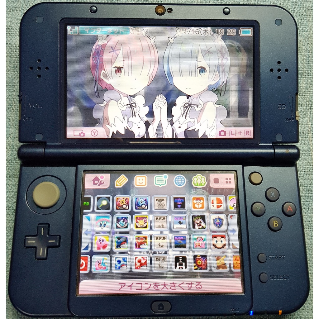 NEW 3DS LL 藍色 寶可夢全集+寶可夢雙銀行+改B9S系統+32G記憶卡+30數位遊戲+機身殼+USB充電線 | 蝦皮購物