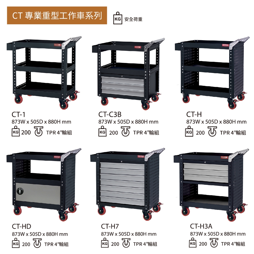 【樹德 Shuter】重工業工具車 CT-1 專業重型工具車 活動工作車 維修工具車 工具車 工具收納 作業車 置物車 | 蝦皮購物