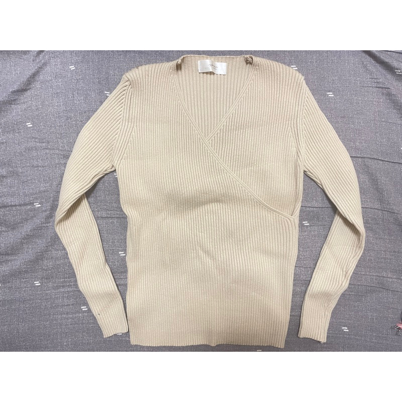 AJPEACE V領 低胸 胸開衩 針織毛衣 露胸 | 蝦皮購物