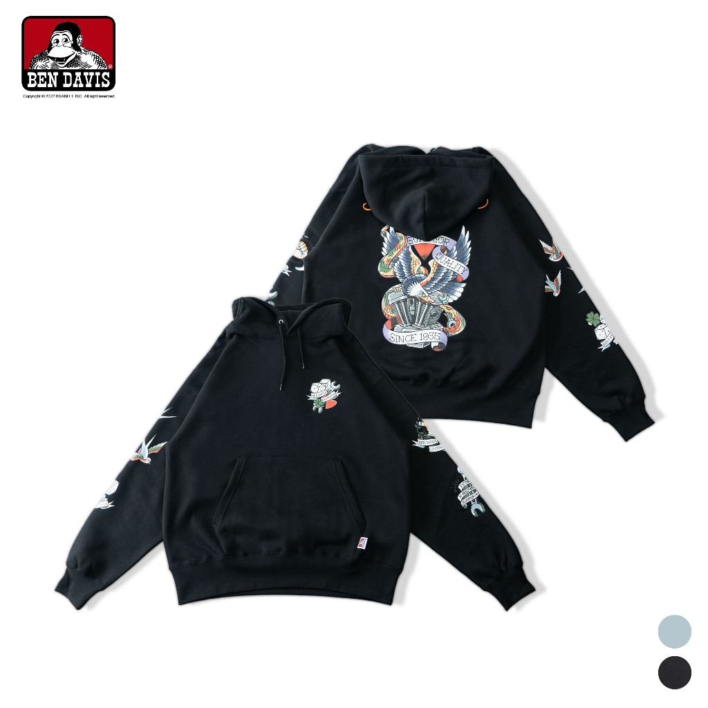 BEN DAVIS OLDIES INKED HOODIE 美式風格 板手 老鷹 骰子 帽T 2色 | 蝦皮購物