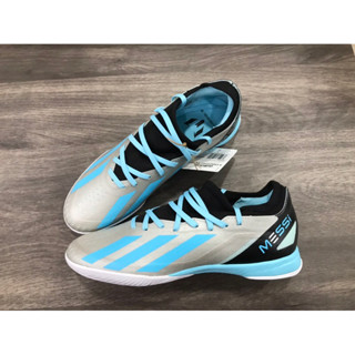 ADIDAS X CRAZYFAST MESSI.3 男足球鞋 成人足球鞋 室內足球鞋 平底 IE4076 銀藍 | 蝦皮購物