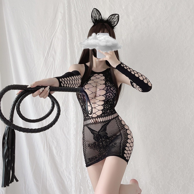 蝴蝶內搭衣 Y2K 網衣 性感睡衣 貓女網衣 變裝派對 情趣 COS 露乳包裙 | 蝦皮購物