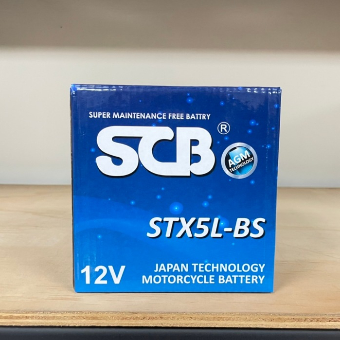 有現貨 SCB 電瓶 機車電瓶 SCB 5號 電瓶 SCB 機車用電池 5號大顆 STX5L-BS 機車電瓶 | 蝦皮購物