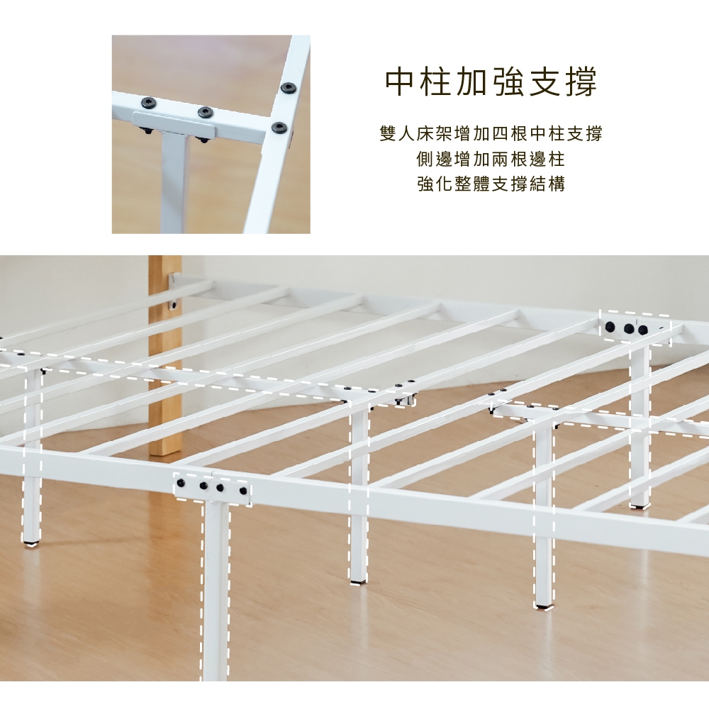 RICHOME 莎麗雙人床(5呎)(離地設計) 雙人床架 床架 BE276 | 蝦皮購物