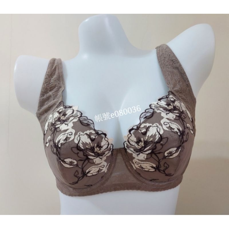 【金華歌爾】日本進口 高脅邊 輕盈 透氣 舒適 刺繡蕾絲內衣 美背無痕 80B，80D，75E | 蝦皮購物