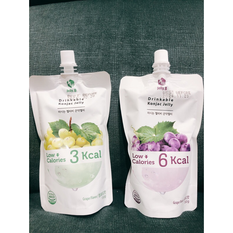 韓國 Jelly.B 低卡 蒟蒻果凍-（紫葡萄/青葡萄）150g | 蝦皮購物