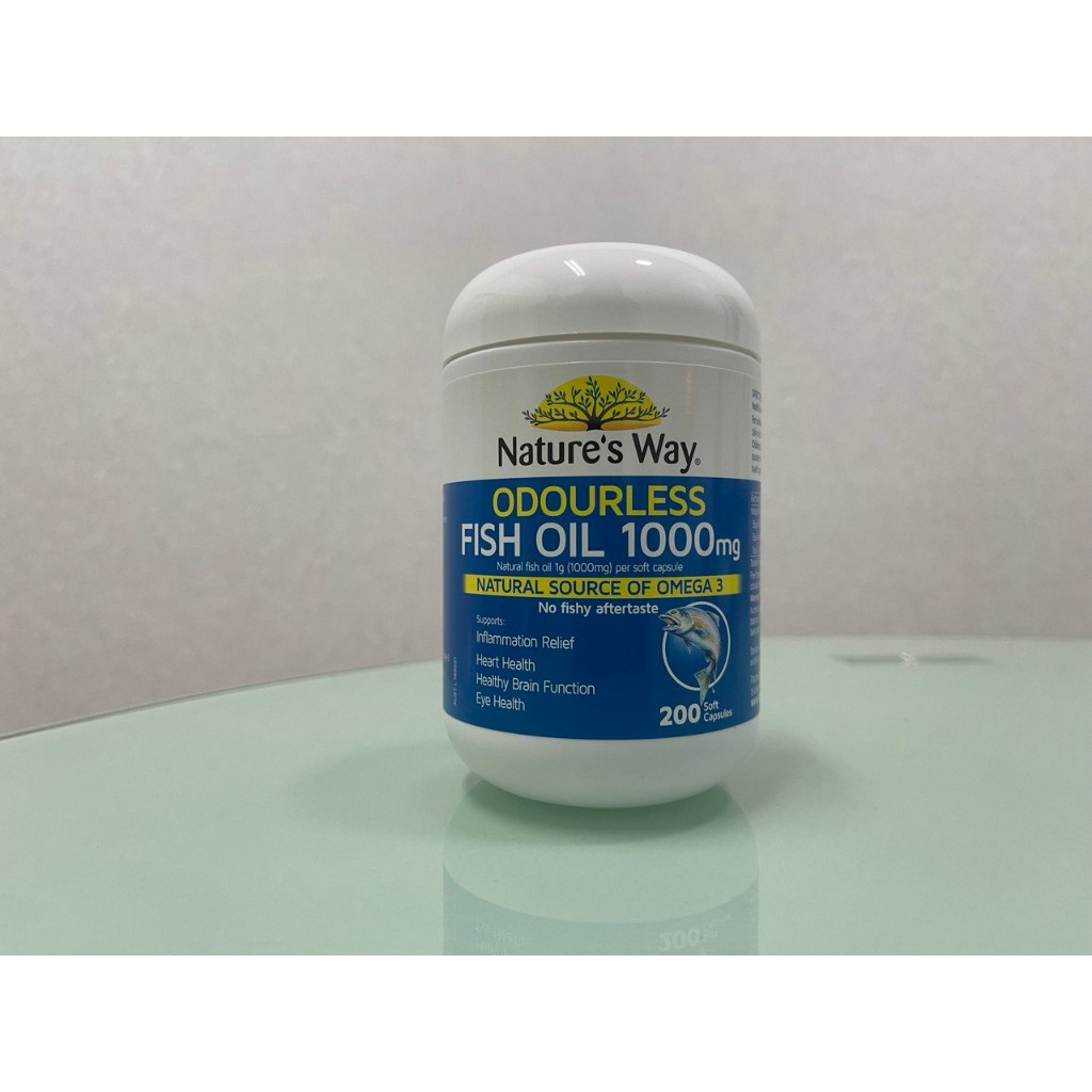 Nature's Way Fish Oil 1000mg 200 Capsules 無味魚油 1000單位200粒 | 蝦皮購物