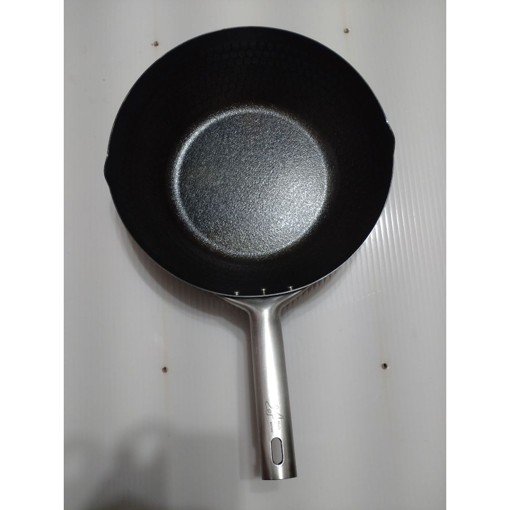 Arnest eN 28cm 無塗層深炒鐵鍋 炒鍋神器 日本製 含鍋蓋 | 蝦皮購物