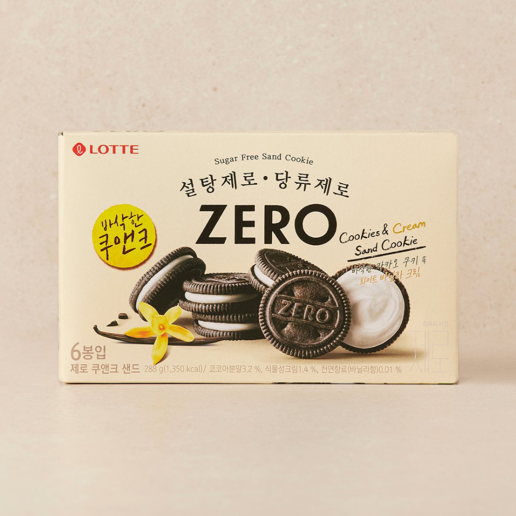 【現貨+預購】韓國樂天ZERO低卡無糖OREO巧克力夾心餅乾 제로쿠앤크샌드 | 蝦皮購物