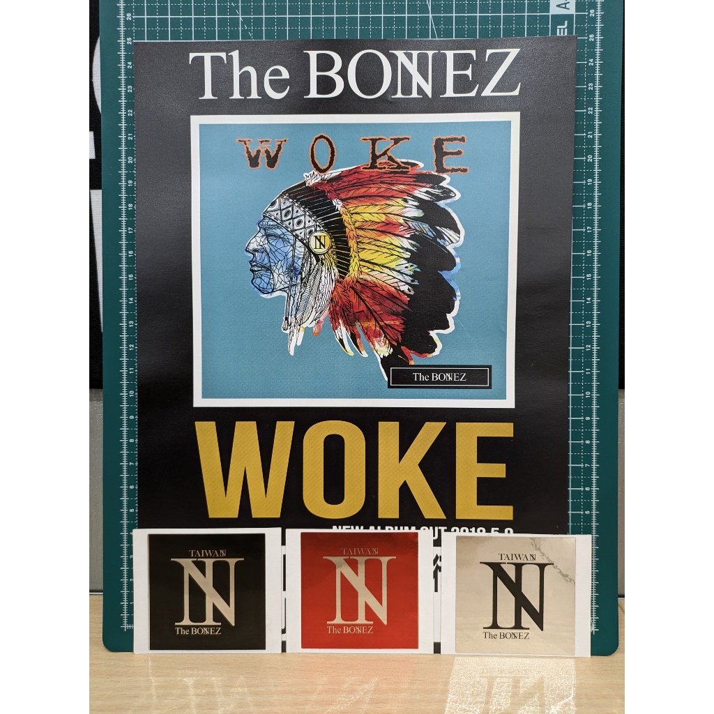 〖The BONEZ〗WOKE專輯2018日本巡演傳單*1+貼紙*3 | 蝦皮購物
