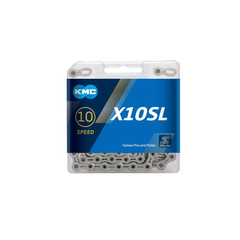 桂盟原廠盒裝KMC X10SL 10速輕峰鍊條(銀色)原廠新方盒裝才有保障非組車散裝版[03000670]【飛輪單車】 | 蝦皮購物