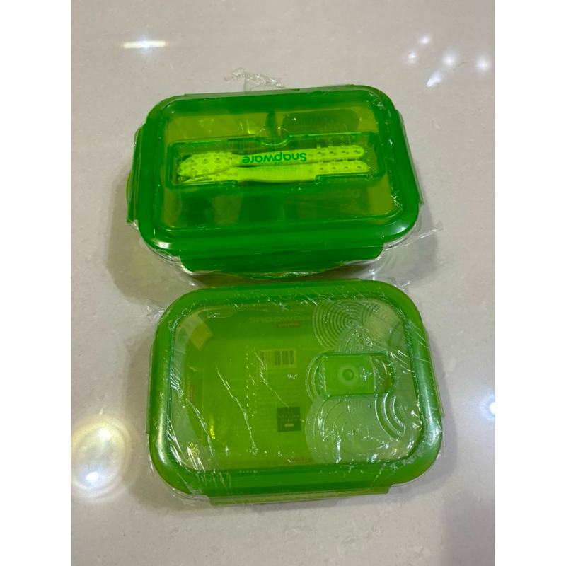【康寧 Snapware】全新未拆二分隔長方形玻璃保鮮盒1050ml/微波 耐熱玻璃 烤箱（買大型二分隔便當盒送一分隔） | 蝦皮購物