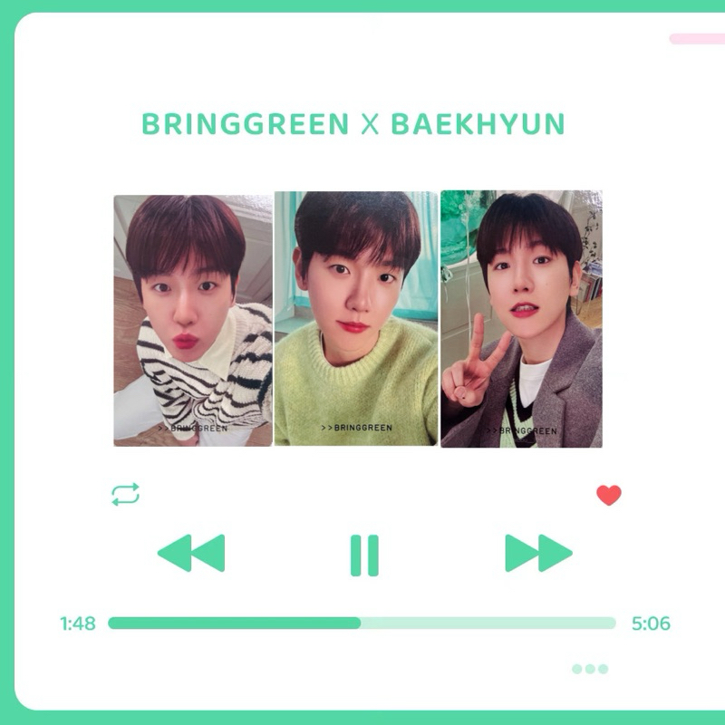 現貨 EXO 伯賢 BRINGGREEN 芭蘭歌林 代言 自拍 小卡 特典 限量 精華液 面膜 Baekhyun 邊伯賢 | 蝦皮購物