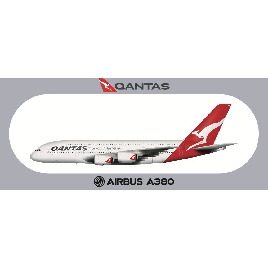 RBF現貨 QANTAS A380 20*8.8CM STICKER 貼紙 S-R-380-QF | 蝦皮購物