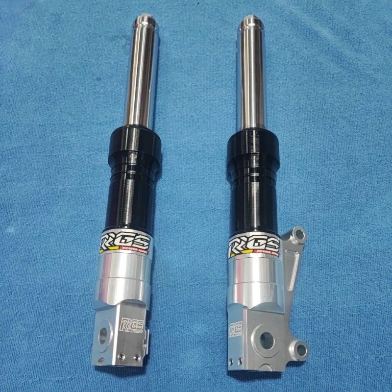 RRGS DIO 前叉 全新含稅價 前避震器 CNC前叉組 銀頭/黑管/銀心 長度300MM 短7公分 Ø27 迪奧50 | 蝦皮購物