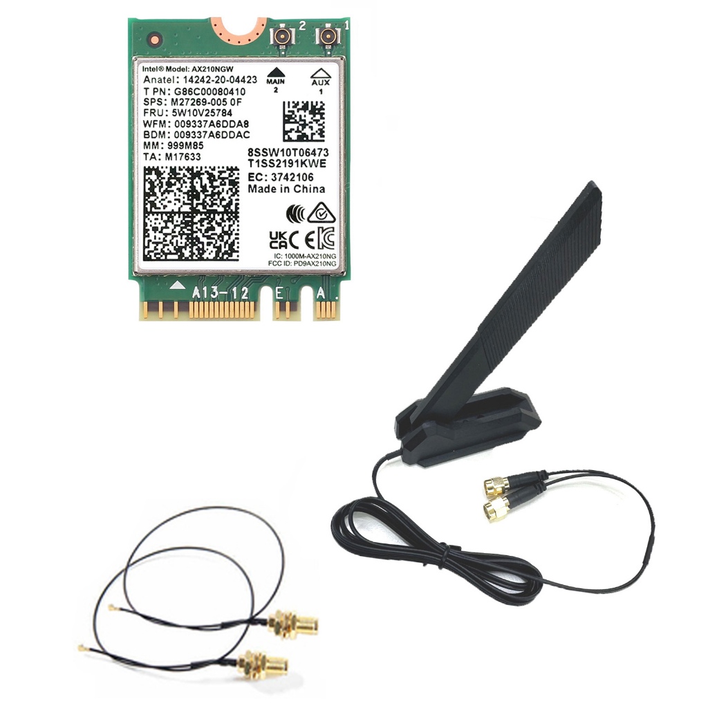 全新現貨 Intel AX210 AX 三頻 雙頻 WiFi6 6E 無線網卡 藍芽 5.3 無線網路卡 AX200 | 蝦皮購物