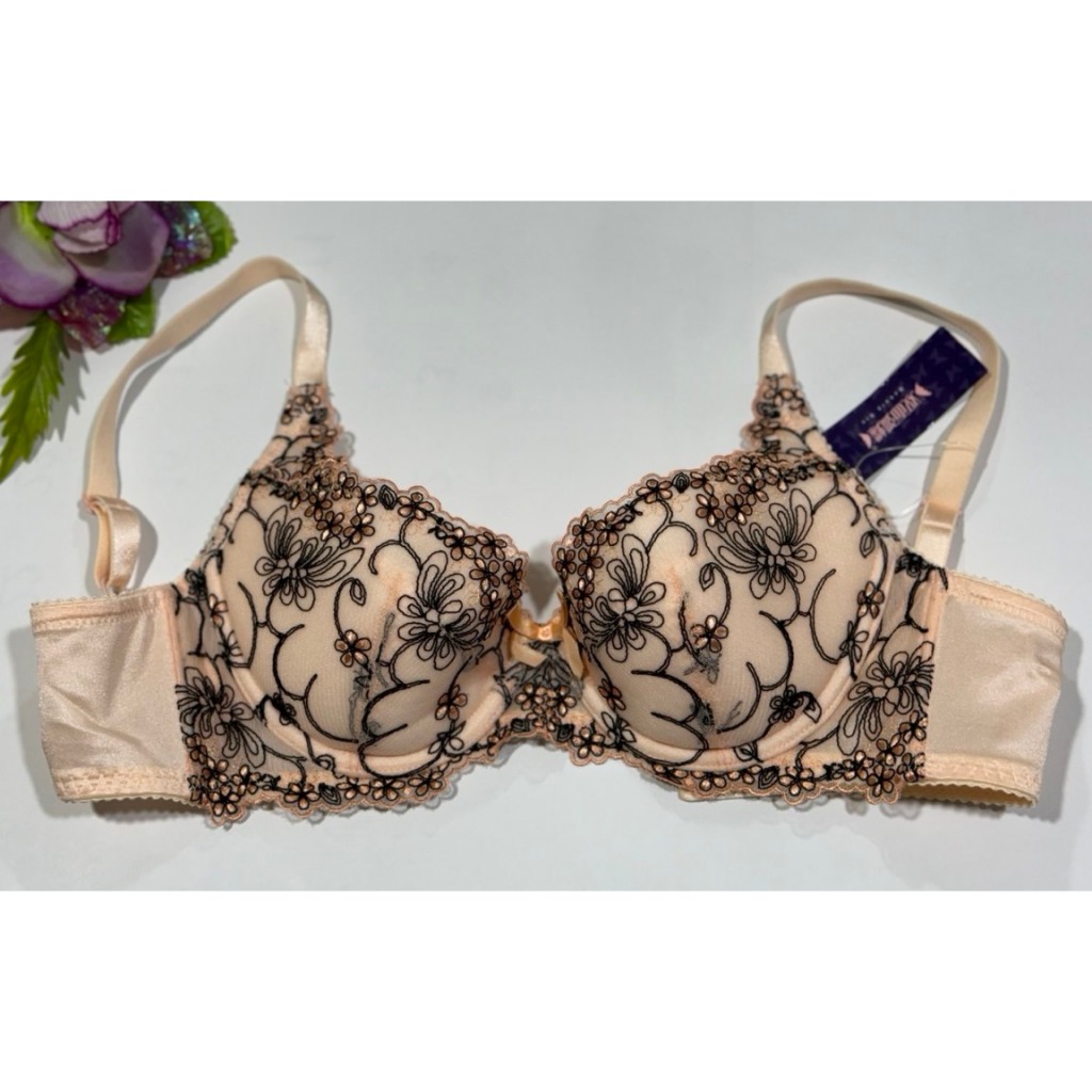 【奧黛莉】蕾絲繡花內衣【4433】~70C,70D,75C,80B,80C~粉橘色 | 蝦皮購物