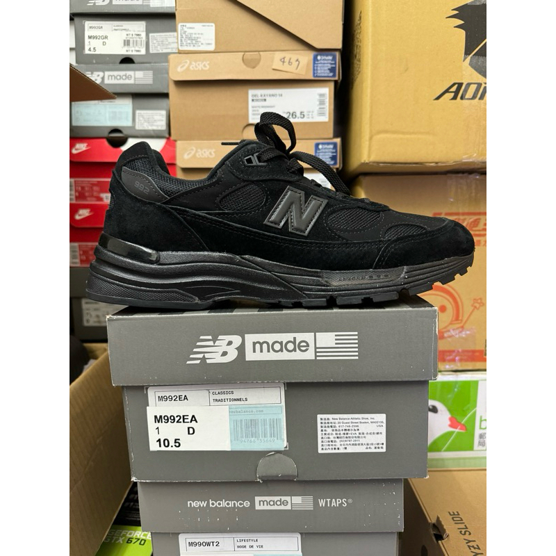 台灣公司貨 New Balance M992EA NB 992 992EA 全黑 黑 黑魂 | 蝦皮購物