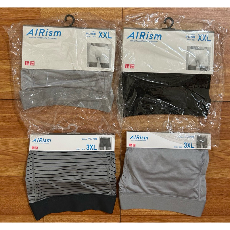 Uniqlo 優衣庫 男 XXL 3XL 大尺碼 AIRism 涼感 中腰 平口內褲 有開口 四角褲 內褲 2XL | 蝦皮購物