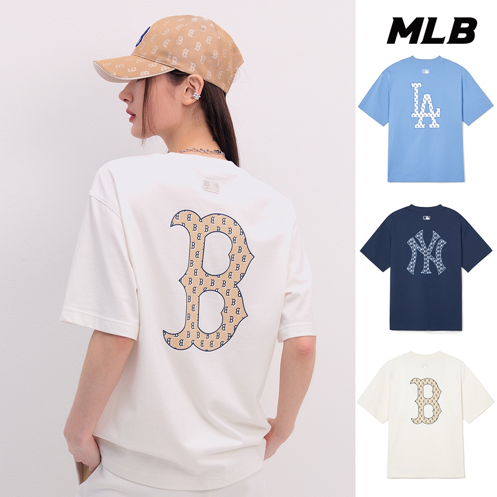 MLB 短袖T恤 MONOGRAM系列 道奇/紅襪/洋基隊 (3ATSM0343-三款任選)【官方旗艦店】 | 蝦皮購物
