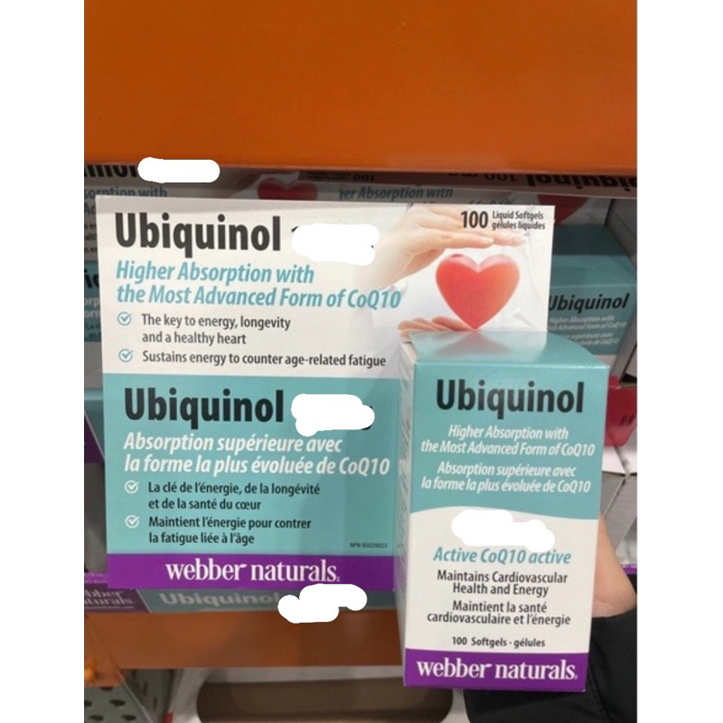 限時特價🔥保證正品🍁加拿大🇨🇦 Webber Naturals Ubiquinol 泛醇還原型輔酶Q10 100顆 | 蝦皮購物