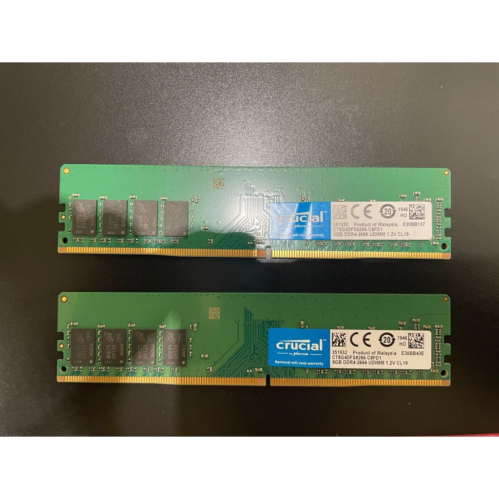 美光 Crucial DDR4-2666 8GB X2(兩隻合售) | 蝦皮購物