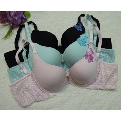 【奧黛莉】素面蕾絲邊內衣【4798】70C,70D,75A,80A,80B,80C,85C,85D~粉,藍,黑 | 蝦皮購物