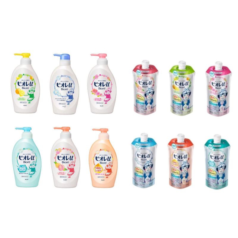 日本 kao BioreU 沐浴乳 系列 瓶裝480ml 補充罐 340ml 6款選 | 蝦皮購物