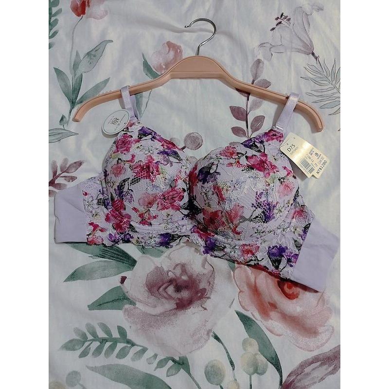 【aimerfeel 】日本專櫃可愛小花輕鬆自在65B/75C單內衣(花紫) | 蝦皮購物