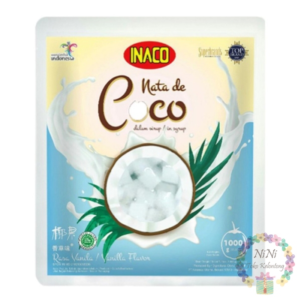印尼 INACO Nata De Coco Vanilla 香草椰果 1000ml 1kg | 蝦皮購物