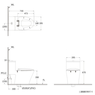 凱撒 CAESAR 二段式省水單體馬桶CF1356 (30 公分)、CF1456 ( 40公分) | 蝦皮購物