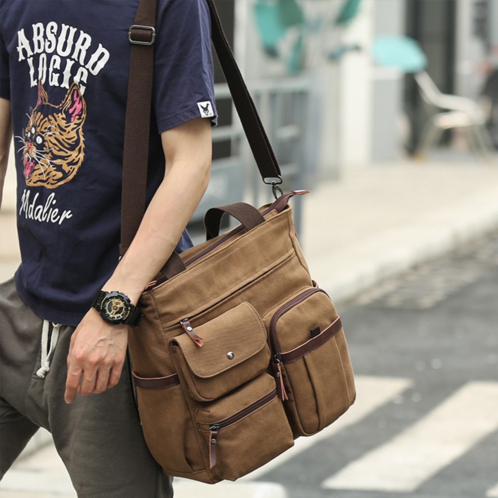 帆布手提包 筆電側背包 包包 帆布包 手提包 機能性包包 男生禮物 斜背包 電腦包 14吋電腦包 休閒包 A4包 298 | 蝦皮購物